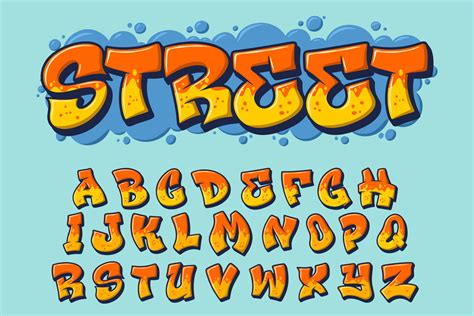Alphabet Street Graffiti Text Vector Letters 12975264 Vector Art At