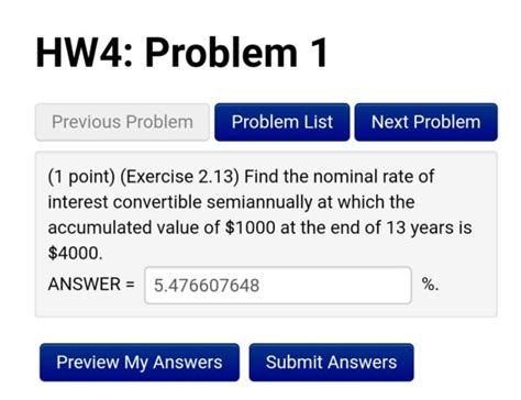 solved hw4 problem 1 previous problem problem list next