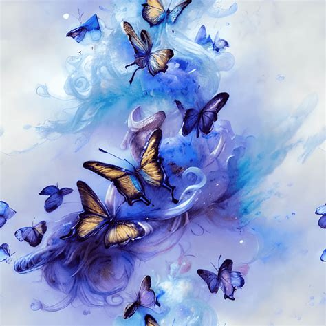 Blue Butterfly Background Graphic Creative Fabrica
