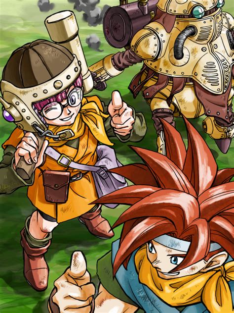 Lucca Ashtear Crono And Robo Chrono Trigger Drawn By Yachiko Danbooru