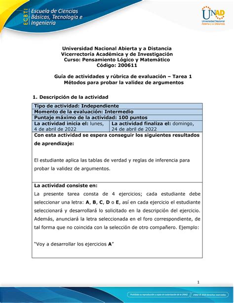 Guia de actividades y Rúbrica de evaluación Unidad 1 Tarea 1