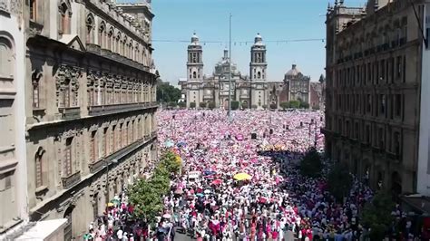 Así se llenó el Zócalo de la Ciudad de México en multitudinaria marcha