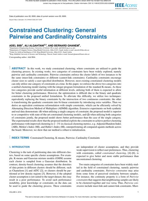 pdf constrained clustering general pairwise and cardinality constraints
