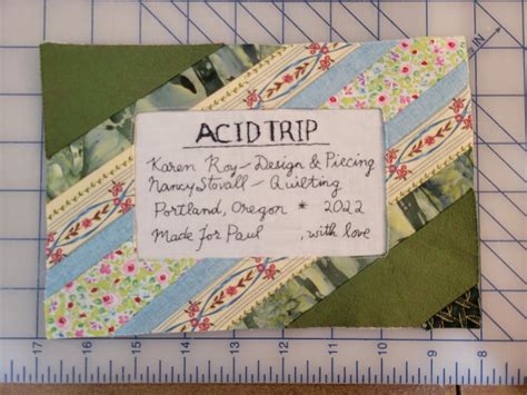 Labeling And My Acid Trip Quilt Robes De Coeur