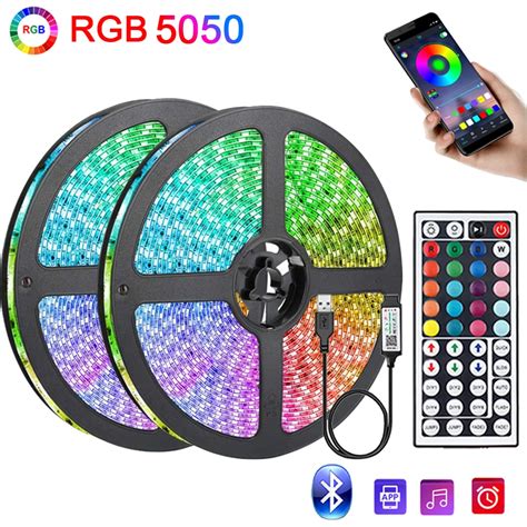 Ruban LED RVB avec télécommande pour déco chambre et rétroéclairage TV