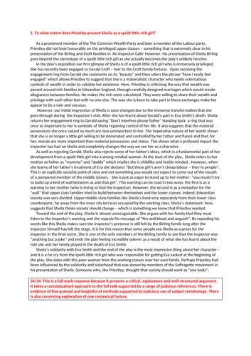 An Inspector Calls GCSE Revision Etsy