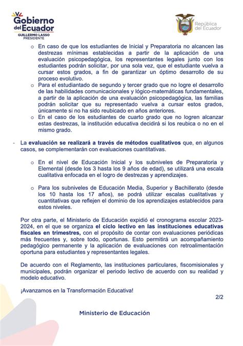 Ministerio de Educación del Ecuador on Twitter BOLETÍN Conoce más