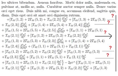[tex latex] how to write a long equation in multi line scaled to text width math solves everything