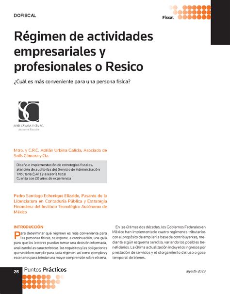 Resico VS Empresarial Material de apoyo 26 Puntos Prácticos agosto