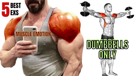 5 BEST SHOULDER EXERCISES WITH DUMBBELLS ONLY AT HOME OR AT GYM YouTube