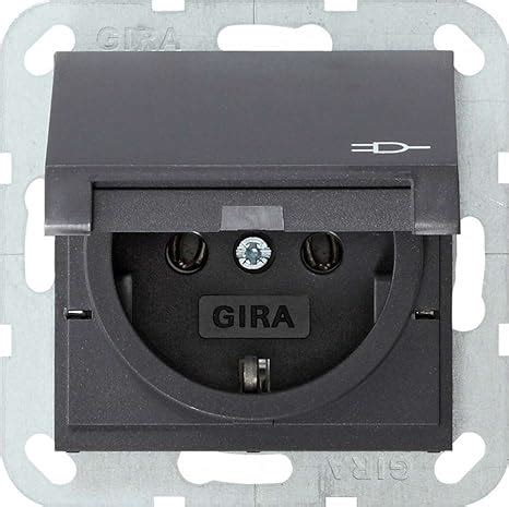 Gira Schuko Gniazdko Elektryczne Z Klapk System Antracytowy