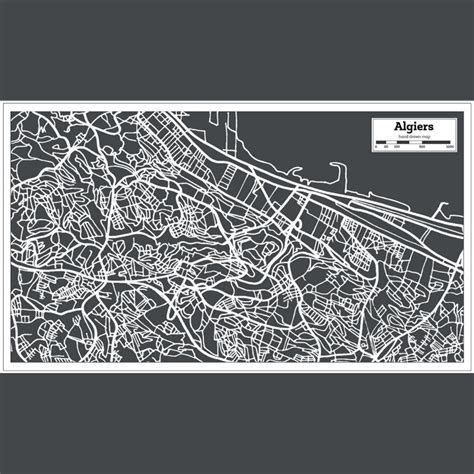 Algiers Hand Drawing Map AI