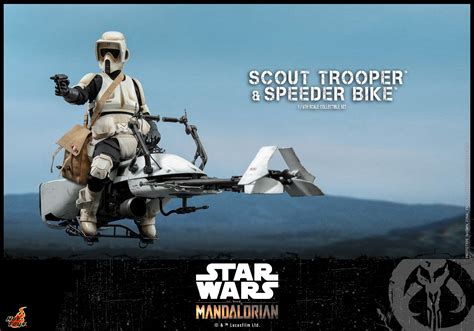 The Mandalorian Scout Trooper And Speeder Bike By Hot Toys The