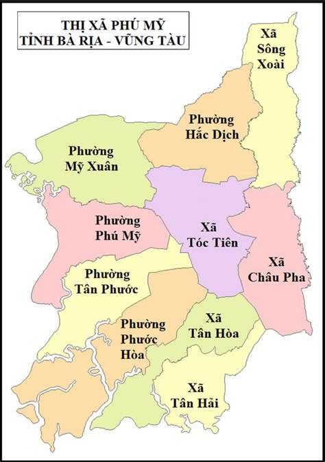 Top 17 bản đồ hành chính thị xã phú mỹ mới nhất năm 2023 EU Vietnam