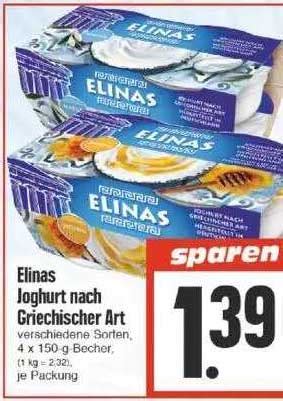 Elinas Joghurt Nach Griechischer Art Angebot Bei EDEKA