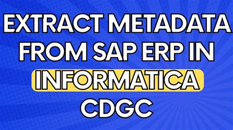 Extract Metadata From SAP ERP Central Component ECC Or SAP S 4HANA