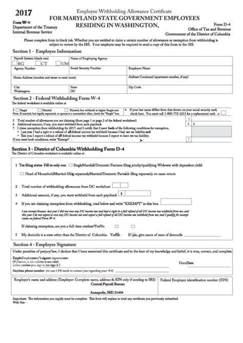 How To Fill Out Employee Withholding Allowances Form WithholdingForm