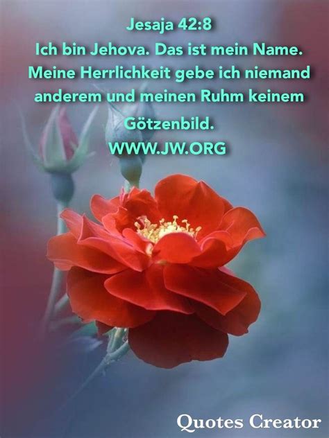 A Red Flower With The Words Jesiaja 428 In German And English On It
