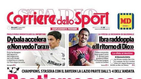 Il Corsport In Prima Pagina Ibra Raddoppia Il Ritorno Di Dio