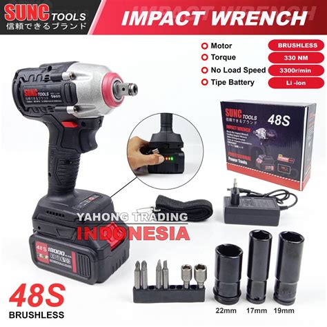 Jual Mesin Impact Baterai Cordless Impact Wrench BRUSHLESS 48S SUNC