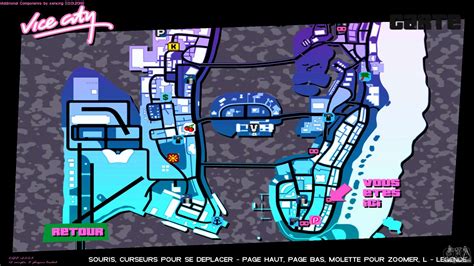 HQ Menu Map For GTA Vice City