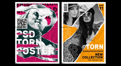 Torn Poster Design Photoshop Template