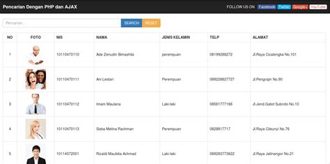 cara membuat pencarian tanpa refresh halaman dengan php dan ajax