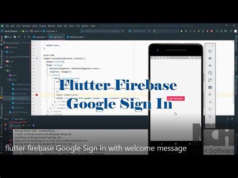 Flutter Firebase Google Sign In With Welcome Message Youtube