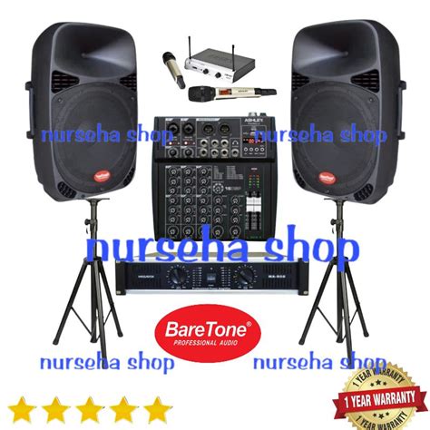 Jual Paket Sound System Outdoor Indoor BARETONE 15 INCH Plus Power