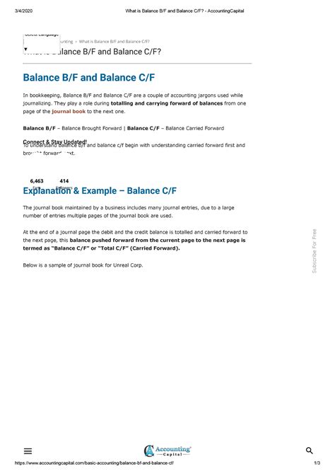 What Is Balance B F And Balance C F Accounting Capital Account