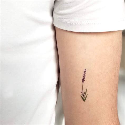Lavender Temporary Tattoo By Zihee Set Of 3 Etsy