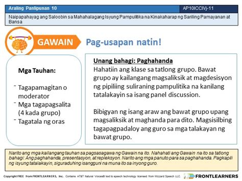 Frontlearners Araling Panlipunan Aralingpanlipunan Gawain