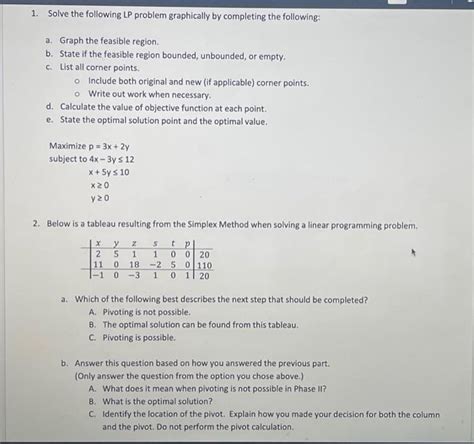 Solved Solve The Following Lp Problem Graphically By Chegg