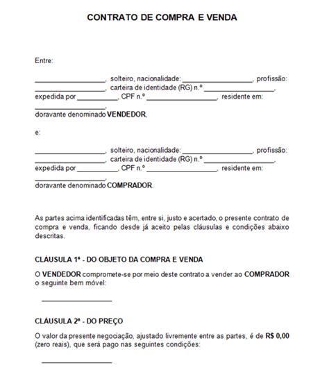Modelo De Contrato De Compra E Venda Word E Pdf Artofit The Best Porn