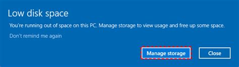 Scenarios To Disable Low Disk Space Warnings In Windows