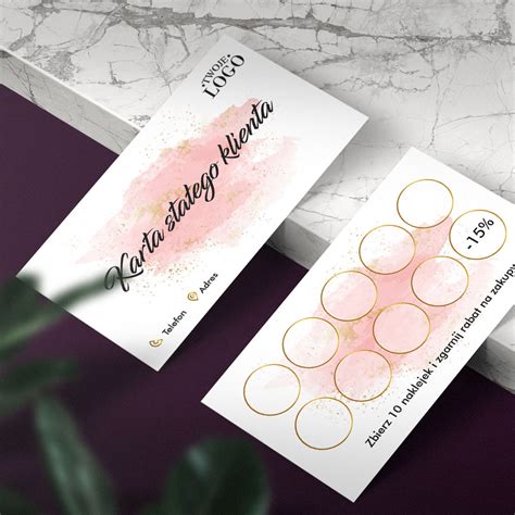 Karty Stałego Klienta z logo beauty Zamów teraz