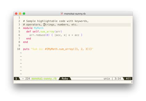 GitHub Vaicine Monokai Sunny Theme A Light Version Of The Popular