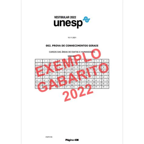 Apostila Unesp 1 Fase 630 questões 2018 a 2022 gabarito oficial em