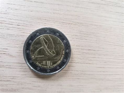 PIÈCE DE 2 Euros Rare 25 ème Anniversaire Du Ruban Rose EUR 1 000 00