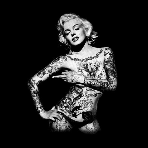 Tatted Up Marilyn Monroe With Bandana