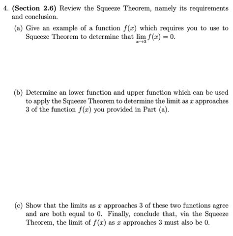 solved 4 section 2 6 review the squeeze theorem namely