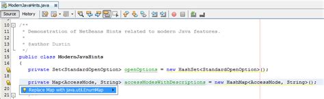 Inspired By Actual Events Seven NetBeans Hints For Modernizing Java Code