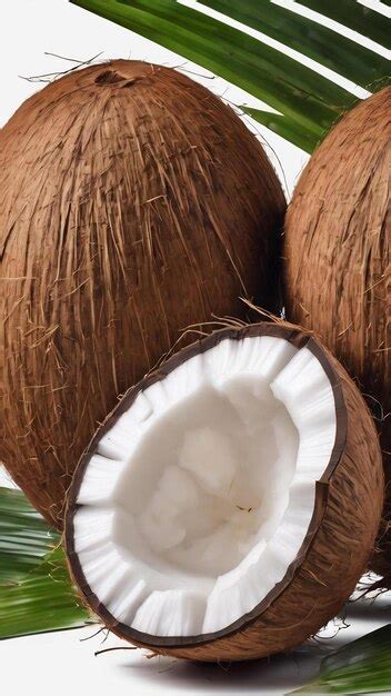 Premium AI Image Coconut Isolated On White Background