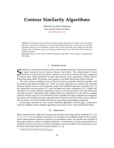 pdf contour similarity algorithms