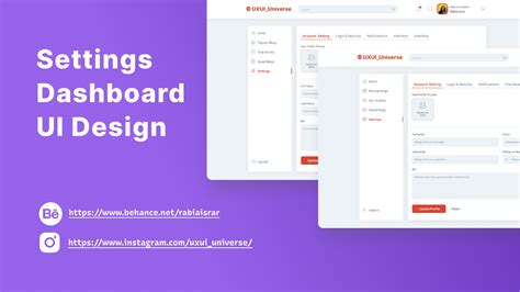 Settings Dashboard Ui Design Daily Ui Figma