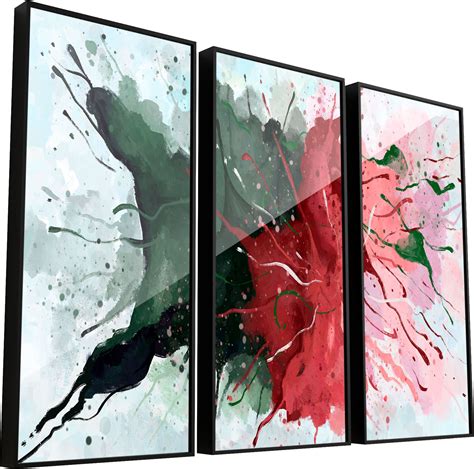 Quadro Abstrato Florescer 3 Peças QuadrosDecorativos