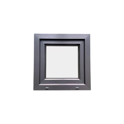 Okno PCV 60 X 60 Okna RU PVC Antracyt Szyba Matowa 24H