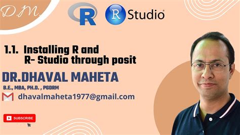 Installing R And R Studio Through Posit Dr Dhaval Maheta Youtube