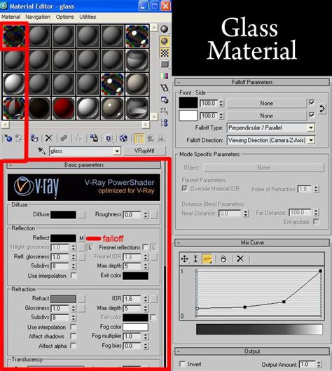 Glass Settings Vray Material Glass Pinned By Modlar 3ds Max
