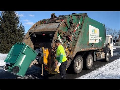 Roaring Waste Management Mack LEU McNeilus Rear Loader Garbage Truck